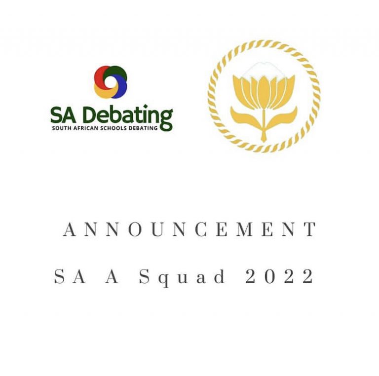 SA Team 2022 – South African Schools' Debating Board